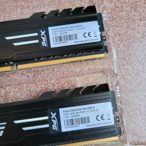 ADATA XPG DDR4 16GB 3200套裝，及單條 - 二手或全新RAM 記憶體, 電腦 - DCFever.com