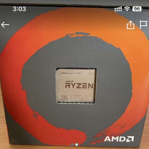 AMD Ryzen 5 1600 with AMD RGB heatsink - 二手或全新CPU, 電腦 - DCFever.com