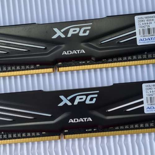ADATA XPG DDR3 1600Mhz 4GB Ram x2 (8GB) - 二手或全新RAM 記憶體, 電腦 - DCFever.com