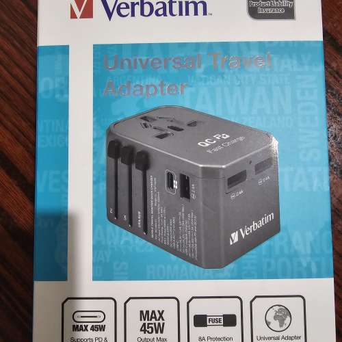 Verbatim Universal Travel Adapter萬能旅行快充電插頭 - 二手或全新電池、充電器, 手機通訊 ...