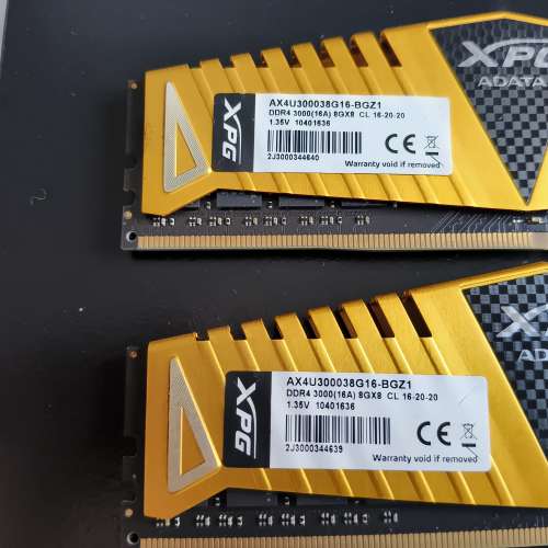 Adata XPG DDR4 3000 16G (8G x 2) - 二手或全新RAM 記憶體, 電腦 - DCFever.com