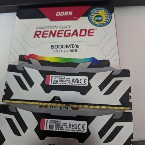 kxkingstone fury renegade ddr5 6000 c32 16x2 total32gb ram - 二手或全新RAM 記憶體, 電腦 - DCFever.com