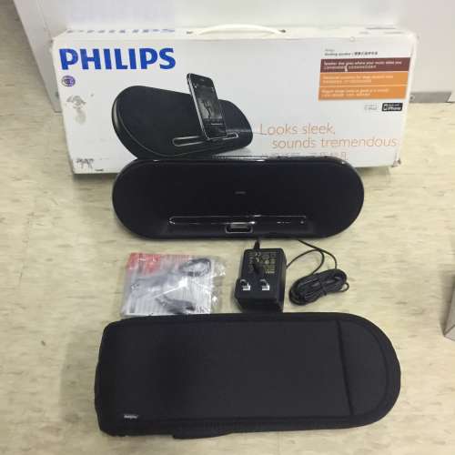 🎵 PHILIPS Desktop/Portable Speaker FREE Bluetooth Music Receiver USED 飛 ...