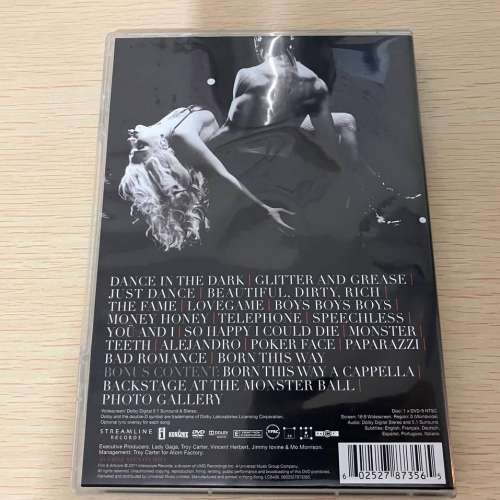 Lady Gaga Presents the Monster Ball Tour 全球巡迴演唱會 DVD - 二手或全新影碟 CD, 影音產品 ...