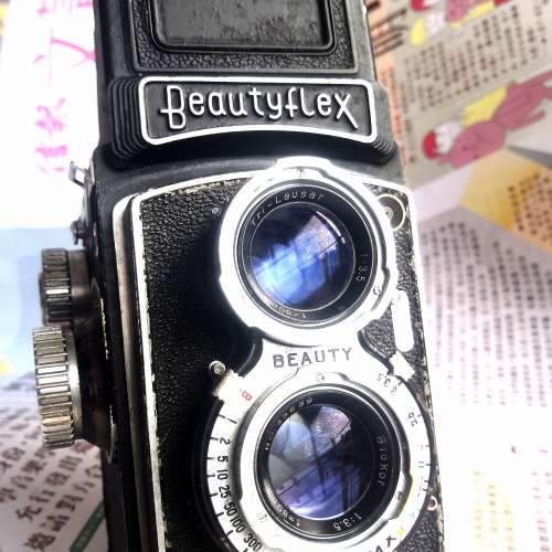 70年雙鏡機器身强力壮还能服务120菲林爱好者tlr camera Beautyflex D (1955) , Biokor 80mm f3 ...