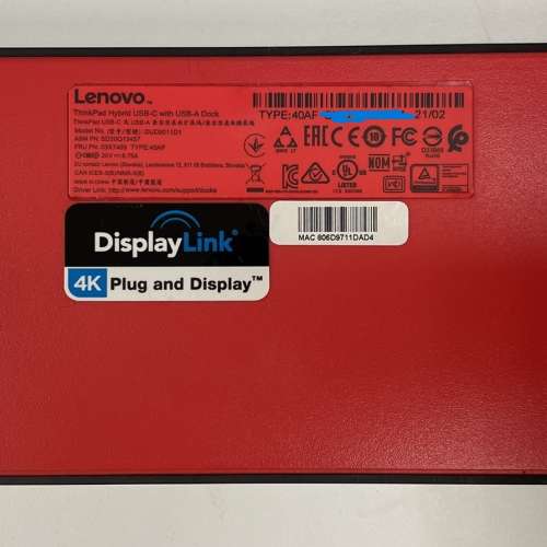 Lenovo ThinkPad Hybrid USB-C Docking station 擴充基座 - 二手或全新手提電腦, 電腦 ...