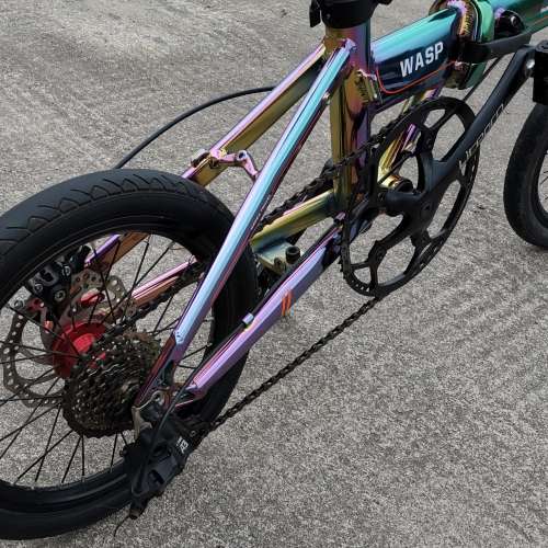私人出讓LK BIKE 16吋鈦合電鍍金幻紫金色8速指撥摺合單車90%新 - 二手或全新單車, 單車及運動 - DCFever.com