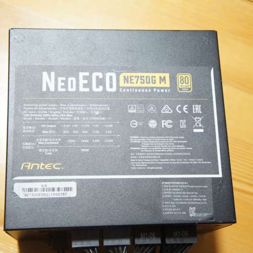 ANTEC Neo Eco NE750G M全模組80+金火牛 - 二手或全新機箱電源散熱, 電腦 - DCFever.com