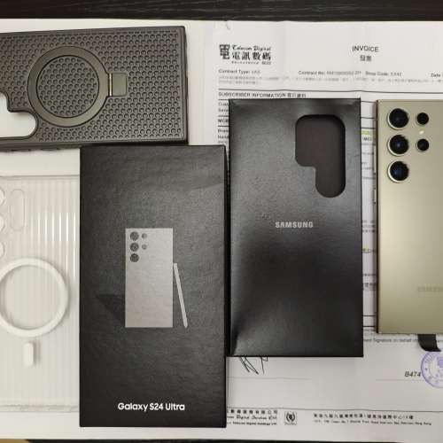 512GB,99%新,香港行貨,鈦金屬灰色Samsung s24u s24 ultra dual 雙卡 5G, 有盒有單 - 二手或全新Android Phone, 手機通訊 ...