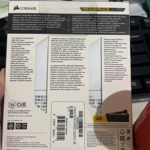 CORSAIR VENGEANCE RGB PRO DDR4 32g(2*16g) - 二手或全新RAM 記憶體, 電腦 - DCFever.com
