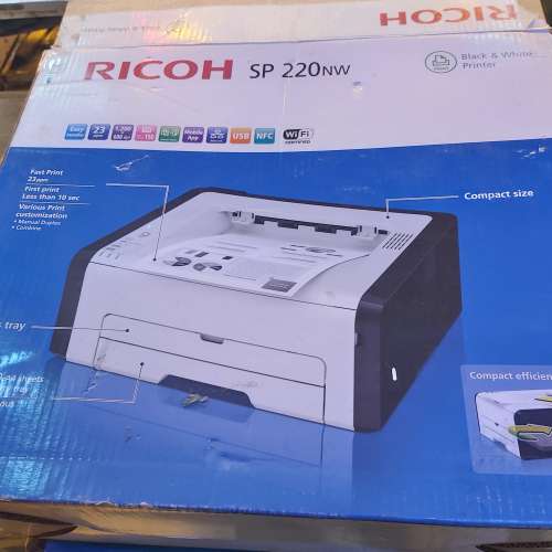 未拆袋 Ricoh 鐳射打印機 SP 220Nw - 二手或全新打印機、掃瞄器, 電腦 - DCFever.com