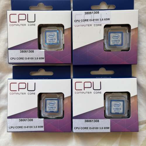 Intel I3 8100 cpu - 二手或全新CPU, 電腦 - DCFever.com