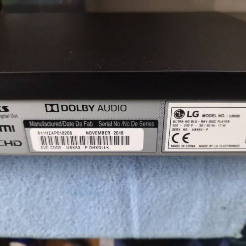 LG UB-K80 4K HDR UHD 藍光机(90%新100%全正常,靚仔小用) - 二手或全新電視, 影音產品 - DCFever.com