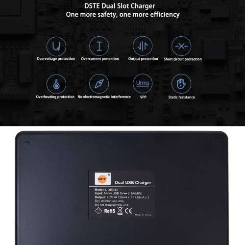 DSTE NP-BN1 Lithium-Ion Battery Pack With USB Dual Battery Charger - 二手 ...